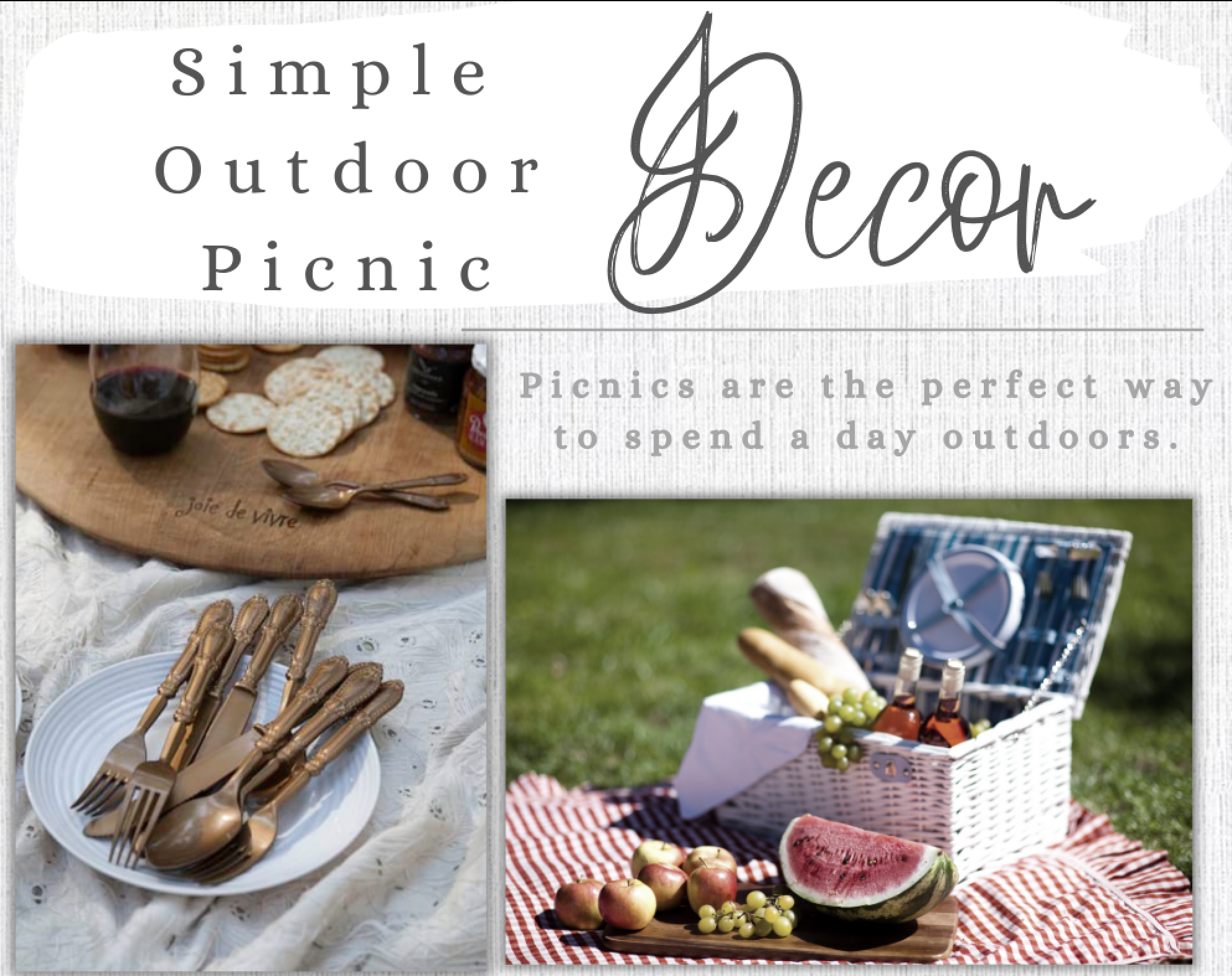 Minimalist Outdoor Picnic