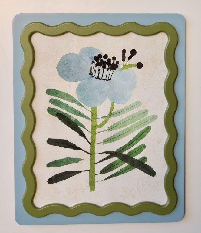 Blue & Green Scallop Flower Picture – NetDécor