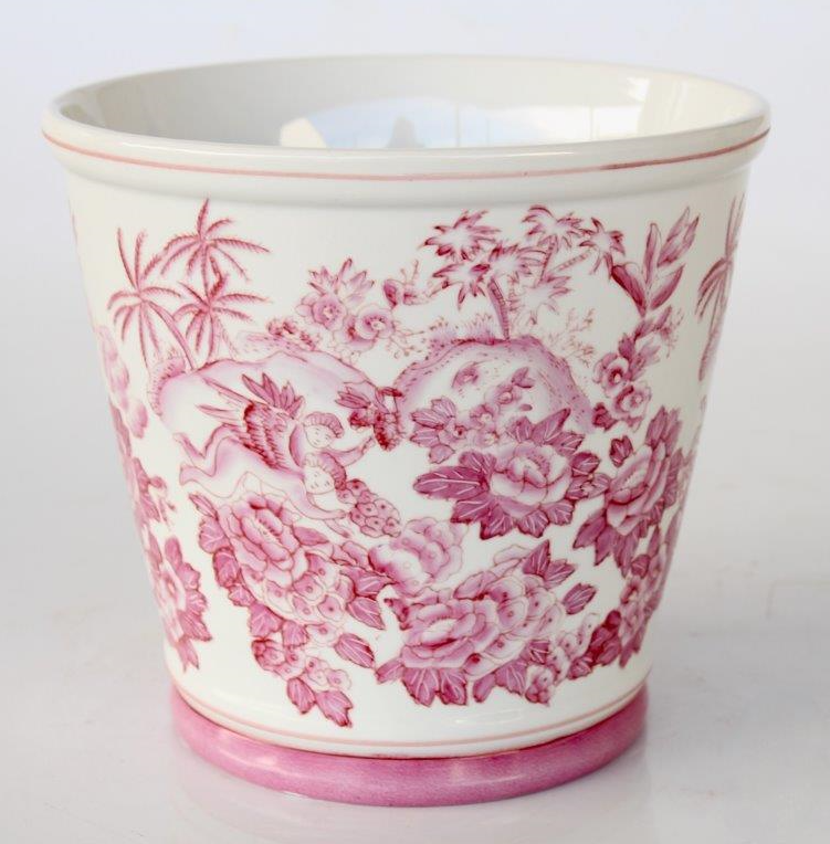 Large Pink Round Planter – NetDécor